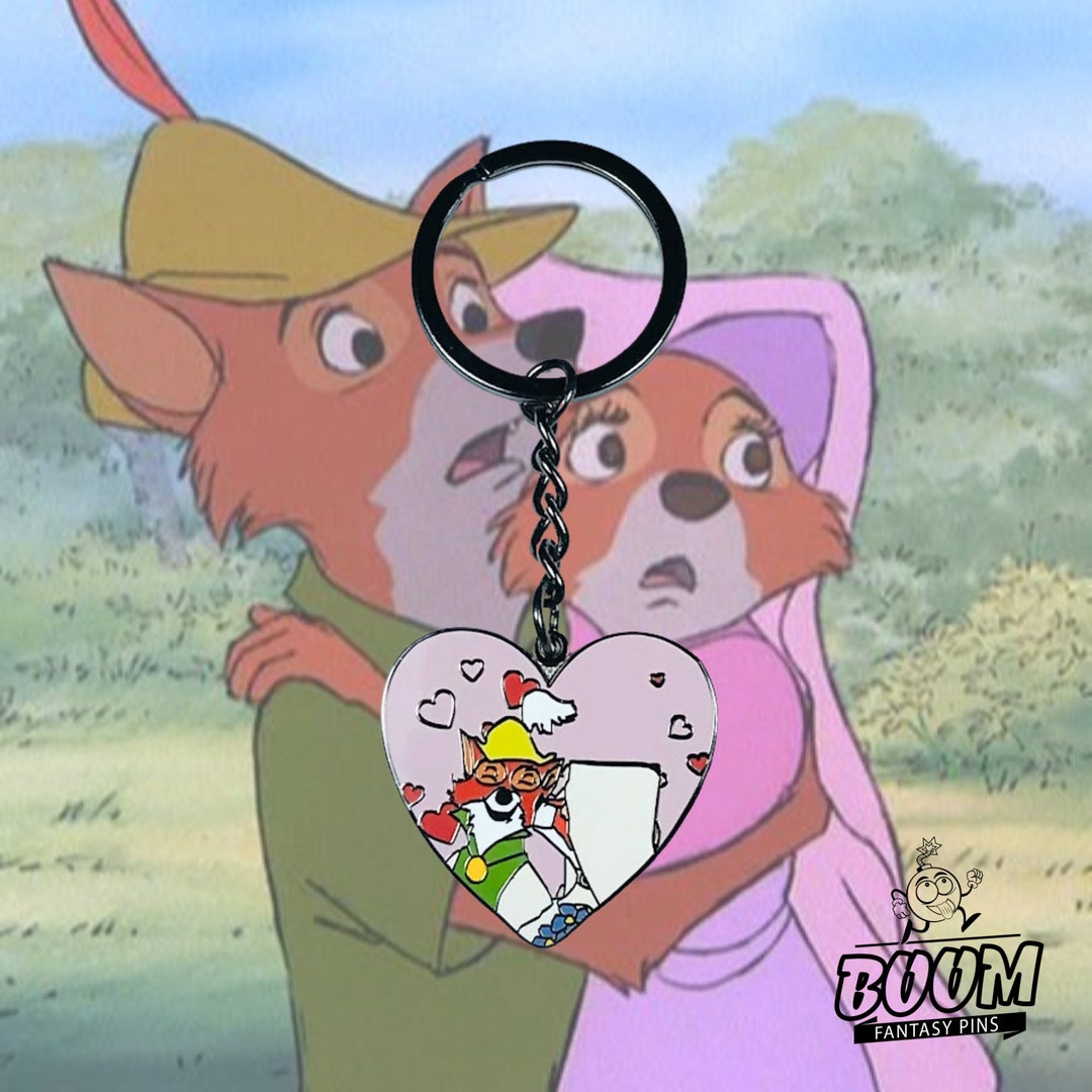 Marian & Robin Keychain, Robin Hood, Disney Fantasy Keychains, Lady ...