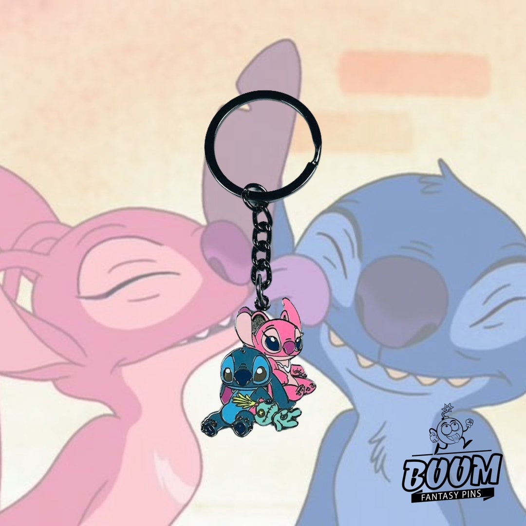Stitch Keychain, Stitch and Angel , Lilo&stitch: Adorable Disney ...