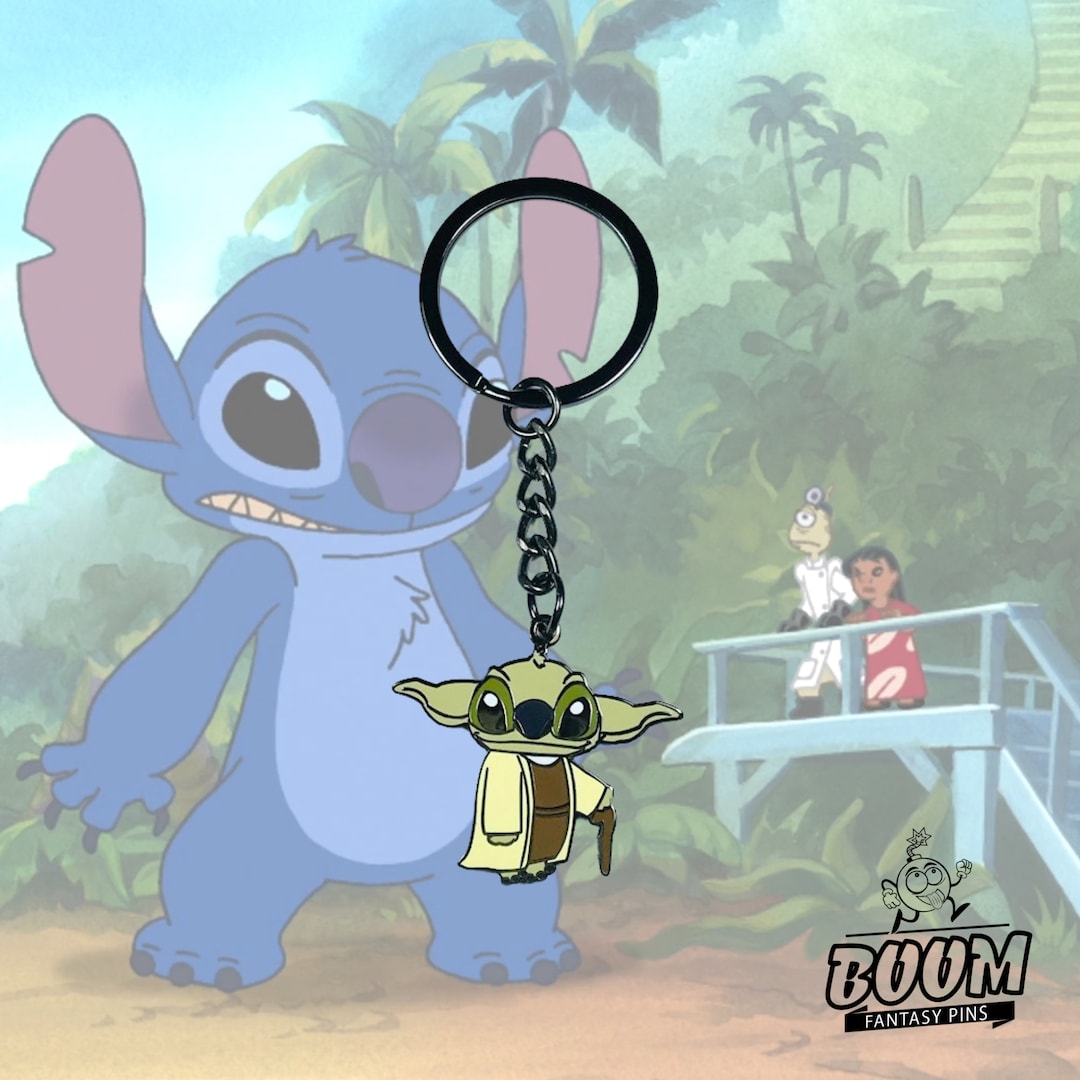 Stitch Keychain, Stitch as Yoda, Lilo&stitch: Adorable Disney Fantasy ...