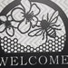 Bee Welcome Sign Garden Sign, Nature Lover Gift, Metal Wall Sign, Porch ...
