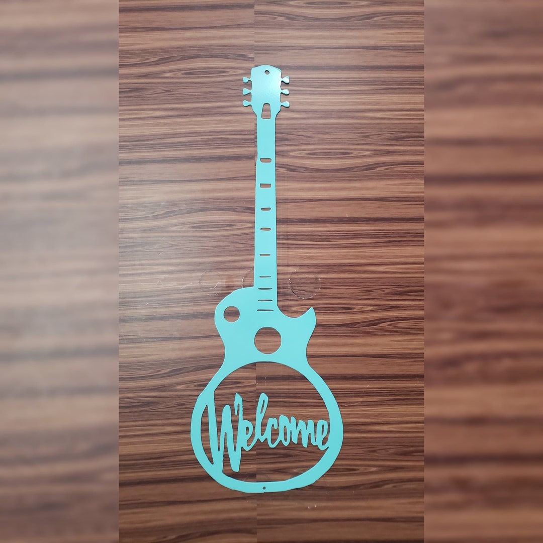 Music Welcome Sign Music Room Sign, Guitar Sign, Guitar Player Gift ...