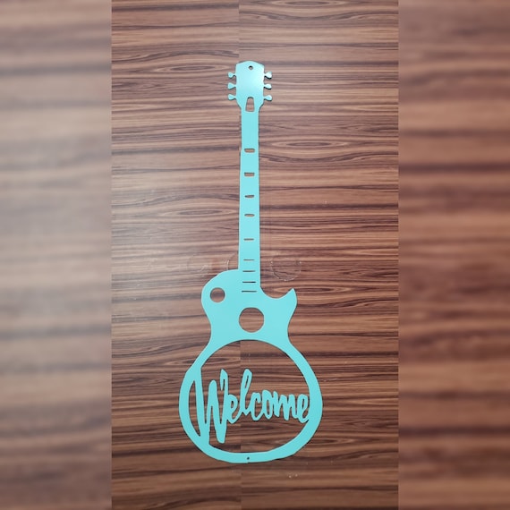 Music Welcome Sign Music Room Sign Guitar Sign Guitar | Etsy