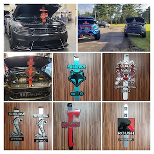 Custom Car Hood Prop - Heavy-duty Steel Hood Stand - Personalized ...