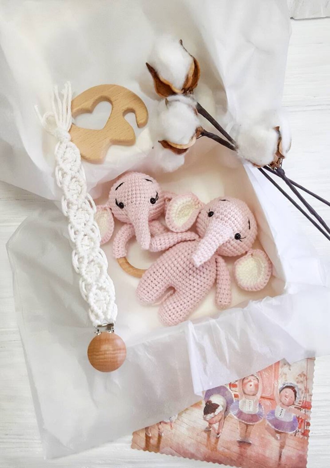 Pink Elephant Baby Girl Gift Box Pink Elephant Toy Baby Girl - Etsy UK
