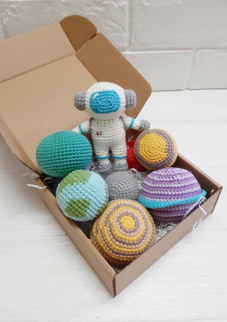 Solar System Learn Crochet Stuffed Planets: Earth Jupiter - Etsy