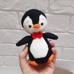 Stuffed Penguin Animal Toy, Teddy Penguin for Baby, Penguin Crochet ...