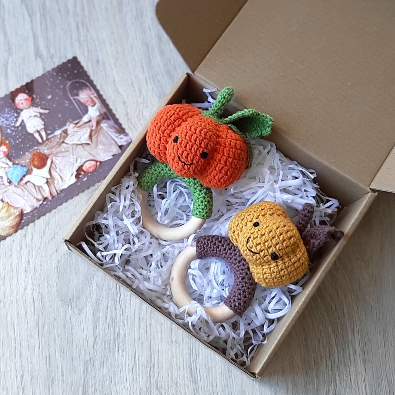 Pumpkin Baby Rattle Crochet Halloween Baby Shower Favors 1st - Etsy