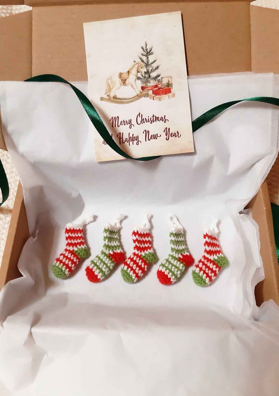Miniature Christmas Stockings for Doll House, Dollhouse Christmas ...