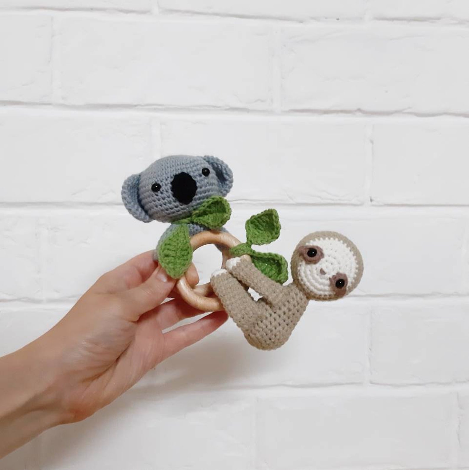 Koala Rattle Newly Baby Gift Wooden Baby Ring Toys Keepsake - Etsy