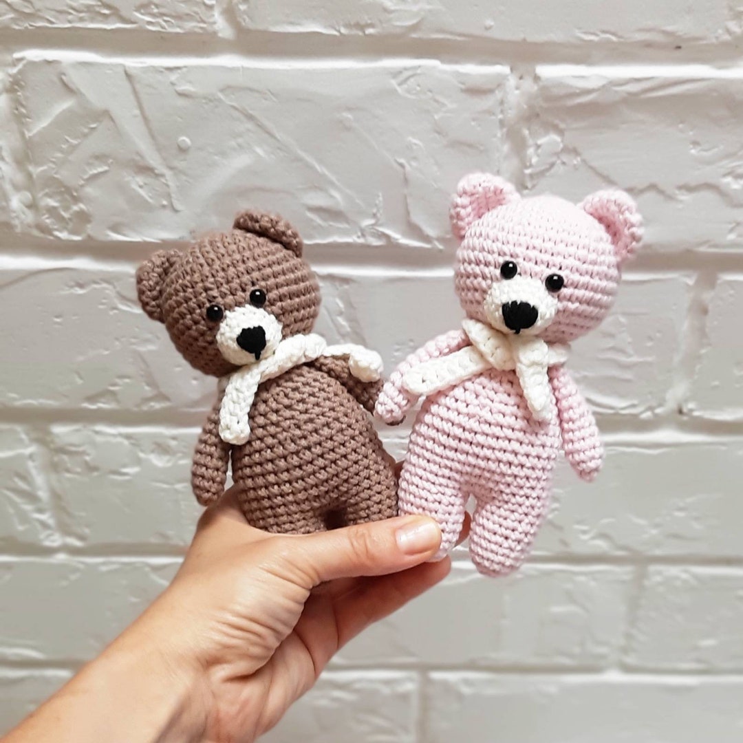 Tiny Pink Teddy Bear Girl, Handmade Teddy Bear Stuffed Animal Toy ...