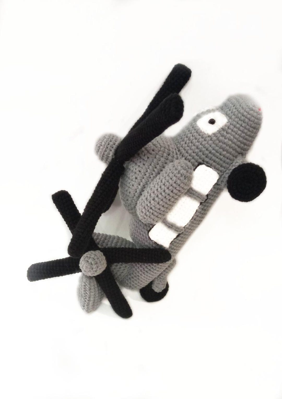 Crochet Sikorsky UH-60 S-70A Blackhawk Helicopter Toy, Knit Helicopter ...