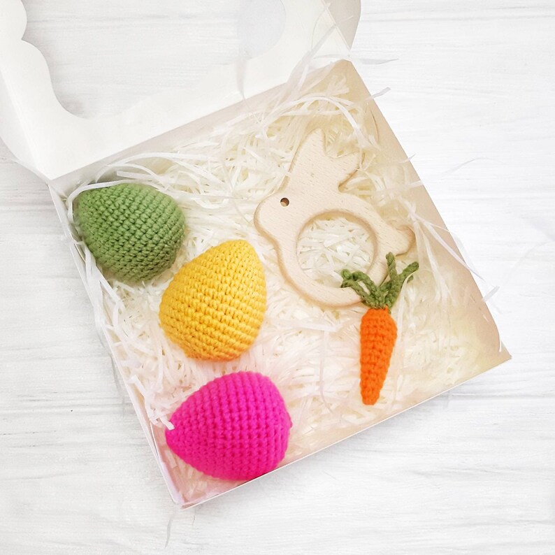 Easter Egg Rattles Baby Easter Basket Set Easter Bunny - Etsy