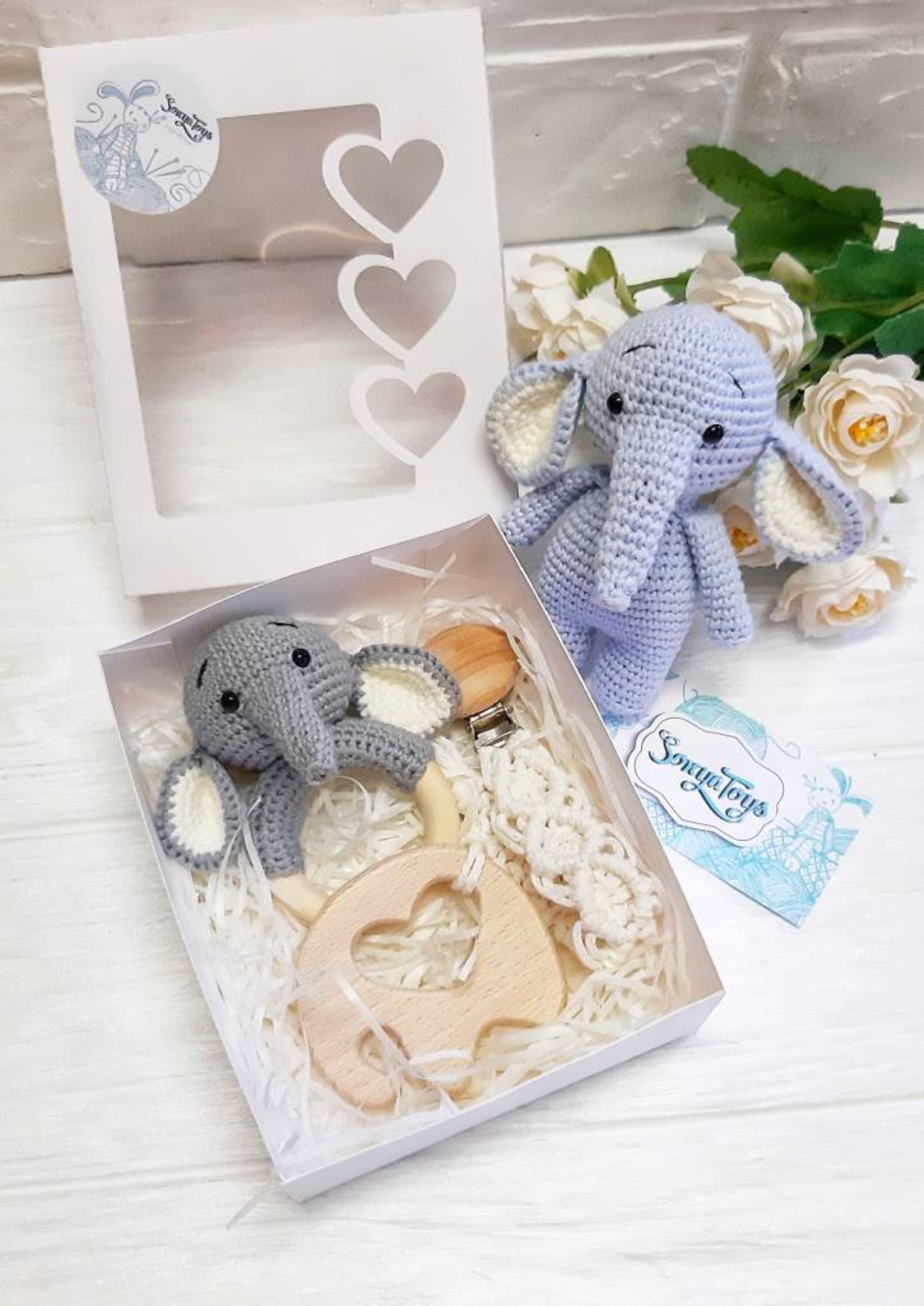 Elephant Baby Boy Gift Box Its a Boy Gift Basket Welcome - Etsy