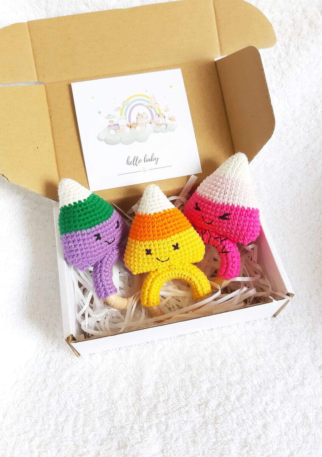 Halloween Baby Toys, Newborn Halloween Candy Corn Rattle, Halloween ...