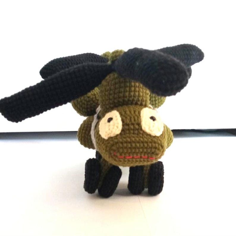 Stuffed Chinook Helicopter Toy, Crochet Airplane Model CH47 Chinook ...