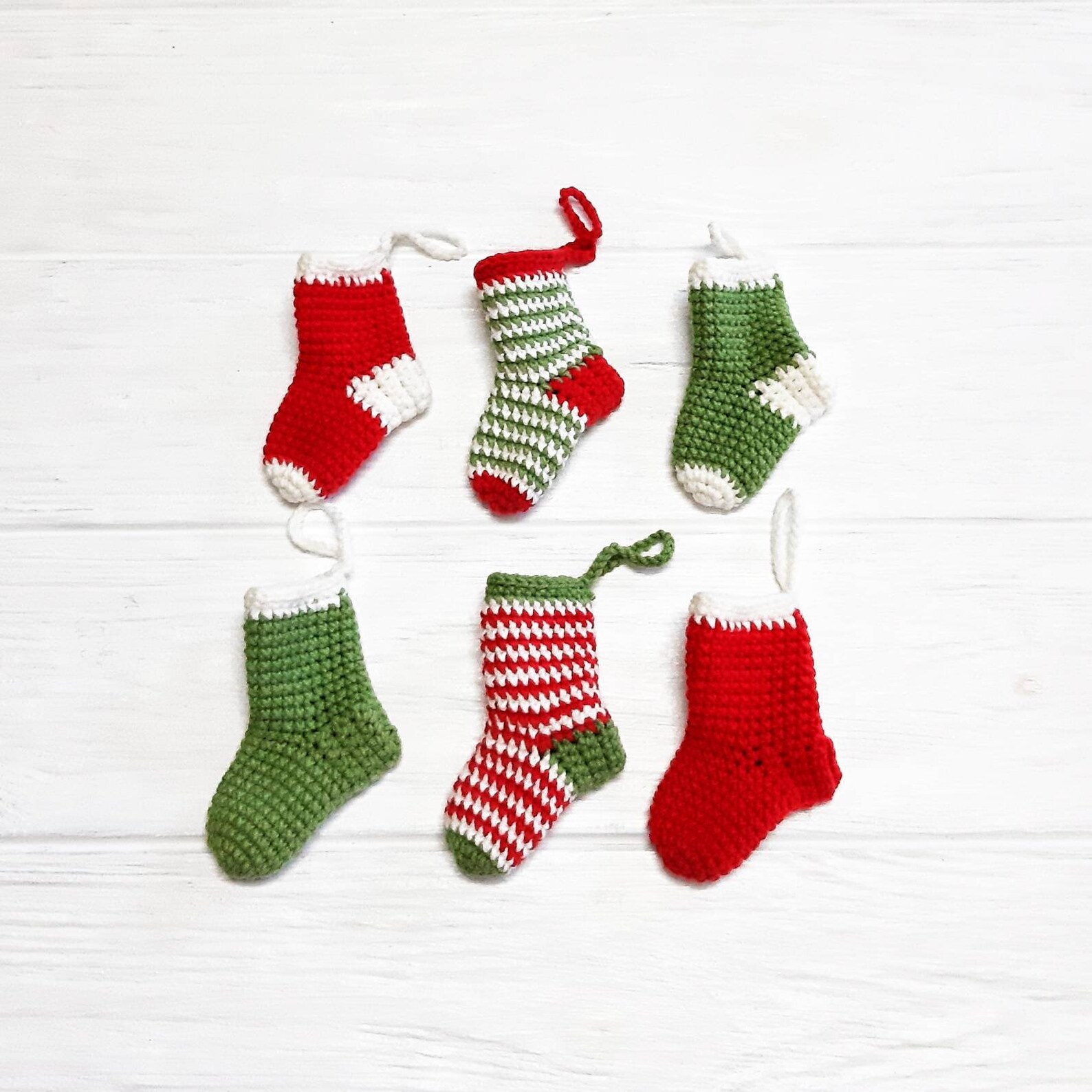 Christmas Stocking Garland Crocheted Mini Stockings - Etsy