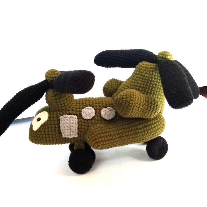 Stuffed Chinook Helicopter Toy, Crochet Airplane Model CH47 Chinook ...