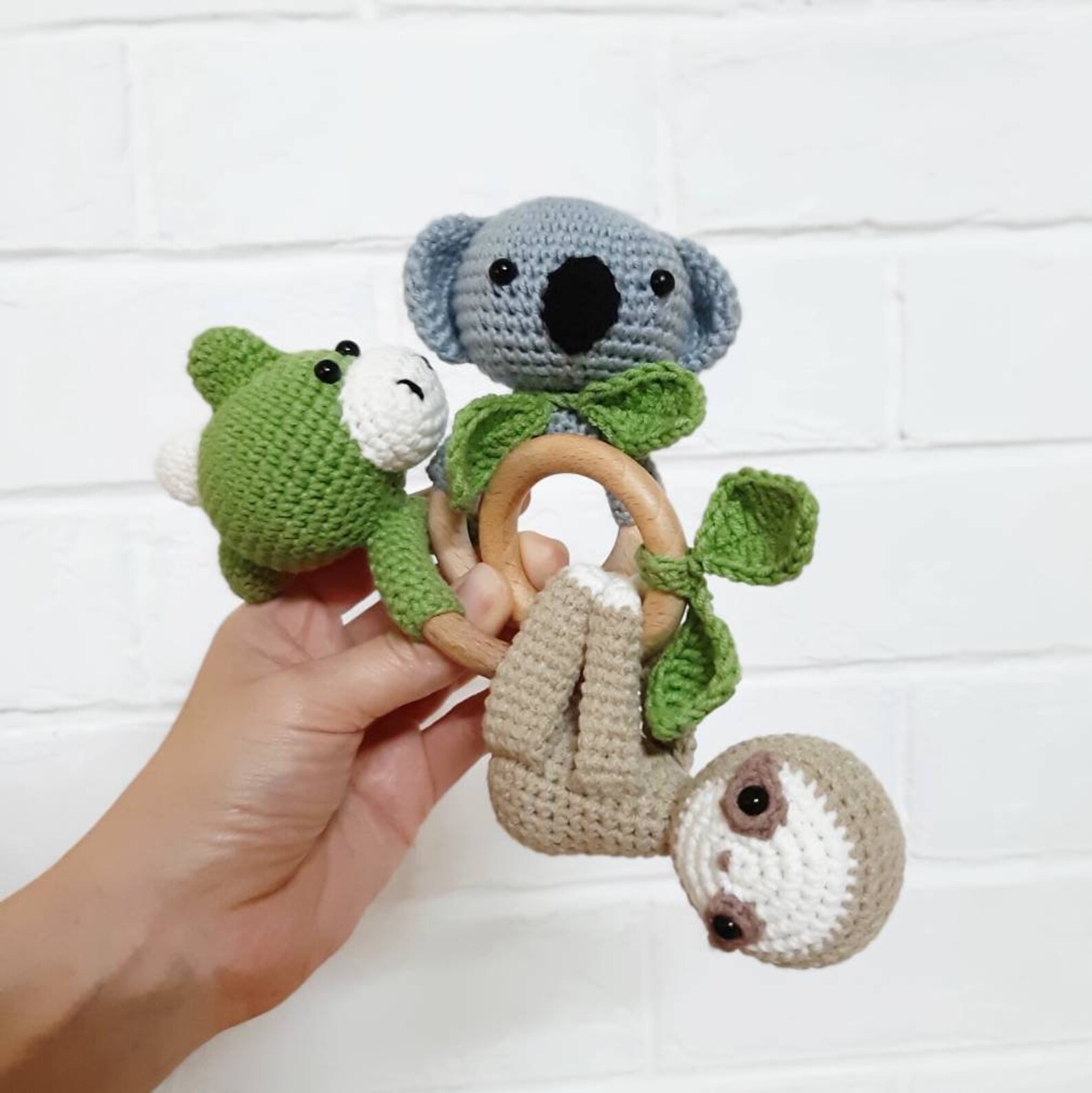 Koala Rattle Newly Baby Gift Wooden Baby Ring Toys Keepsake - Etsy