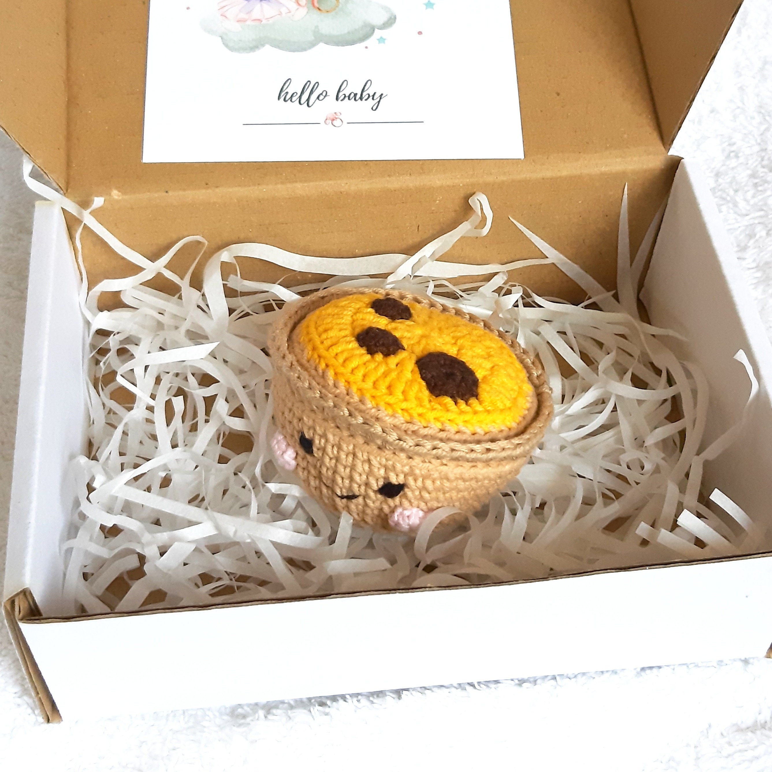 Cake Baby Rattle, Cannoli Baby Toy, Portuguese Pastel De Nata Toy ...