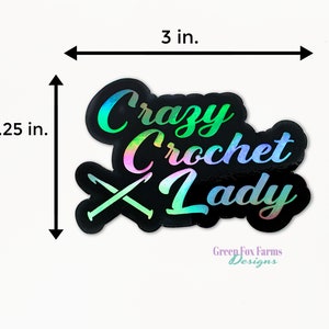 Crazy Crochet Decal Funny Yarn Sticker Crochet Laptop Decal - Etsy
