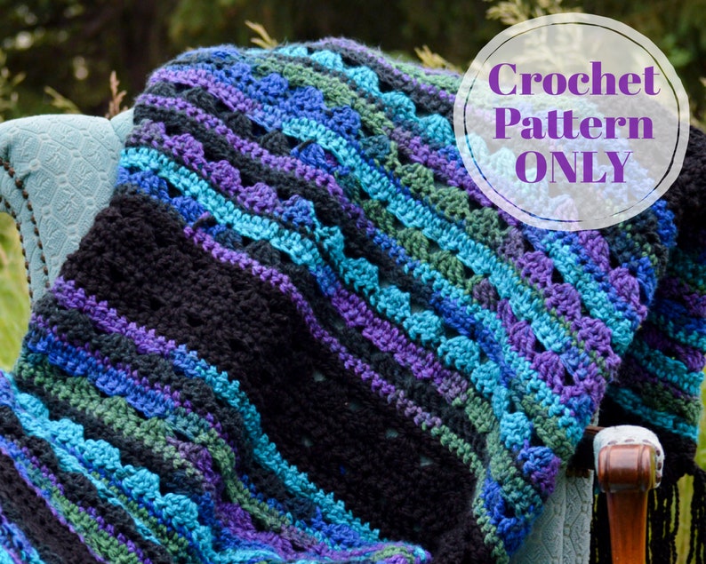 Cozy Throw Blanket Crochet Pattern Easy Lapghan Bulky Afghan | Etsy