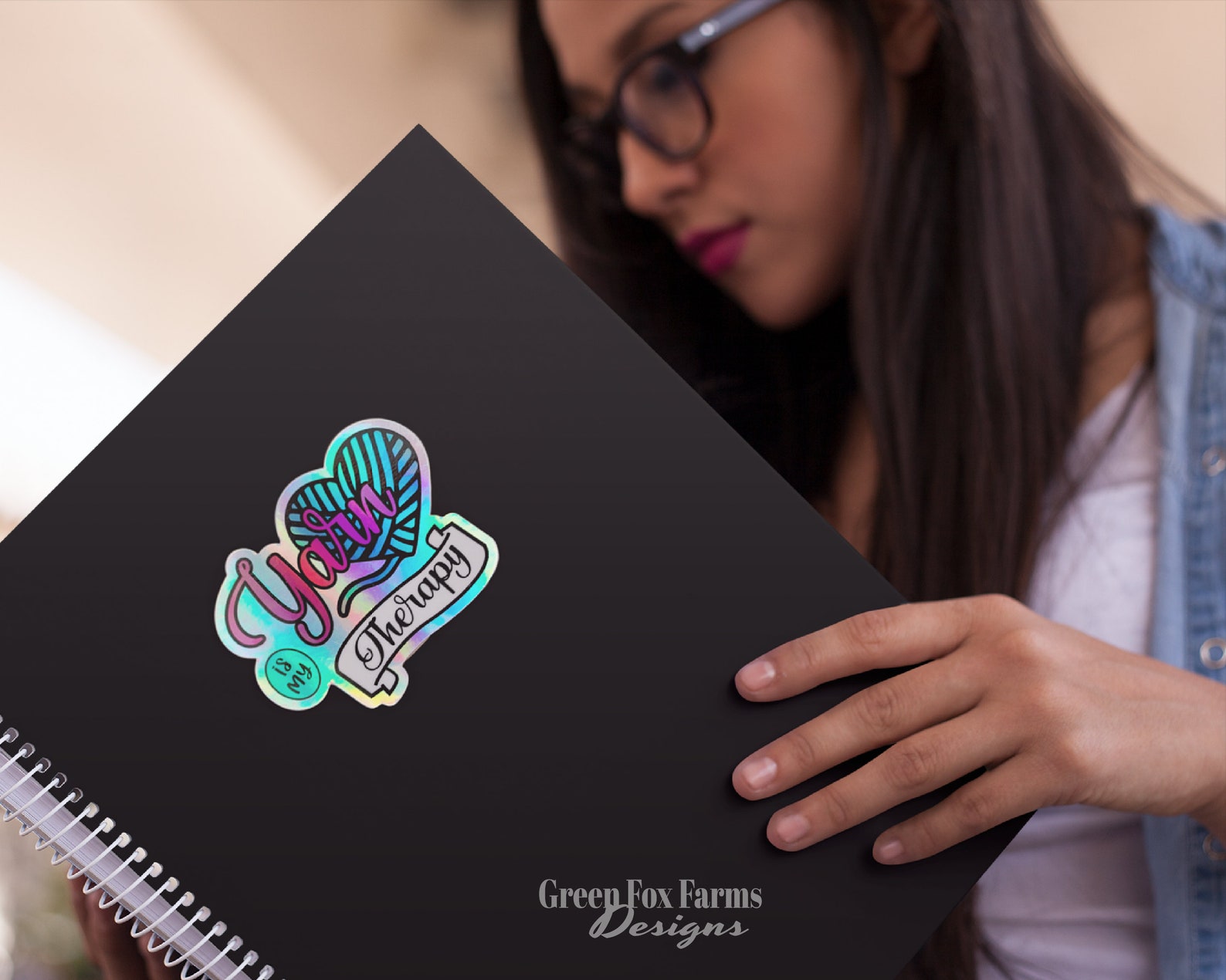 Yarn Therapy Decal Funny Yarn Sticker Holographic Decal | Etsy