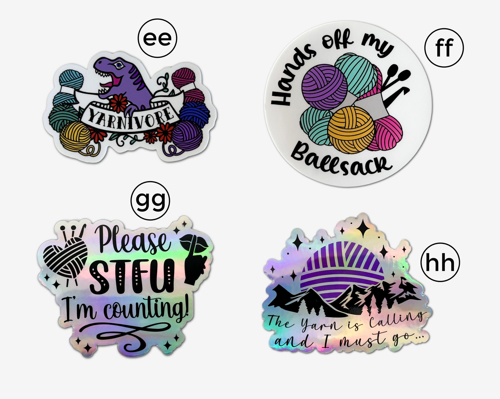 PERSONALIZED Yarn Sticker Bundle for Yarn Lover Gift & Crochet - Etsy