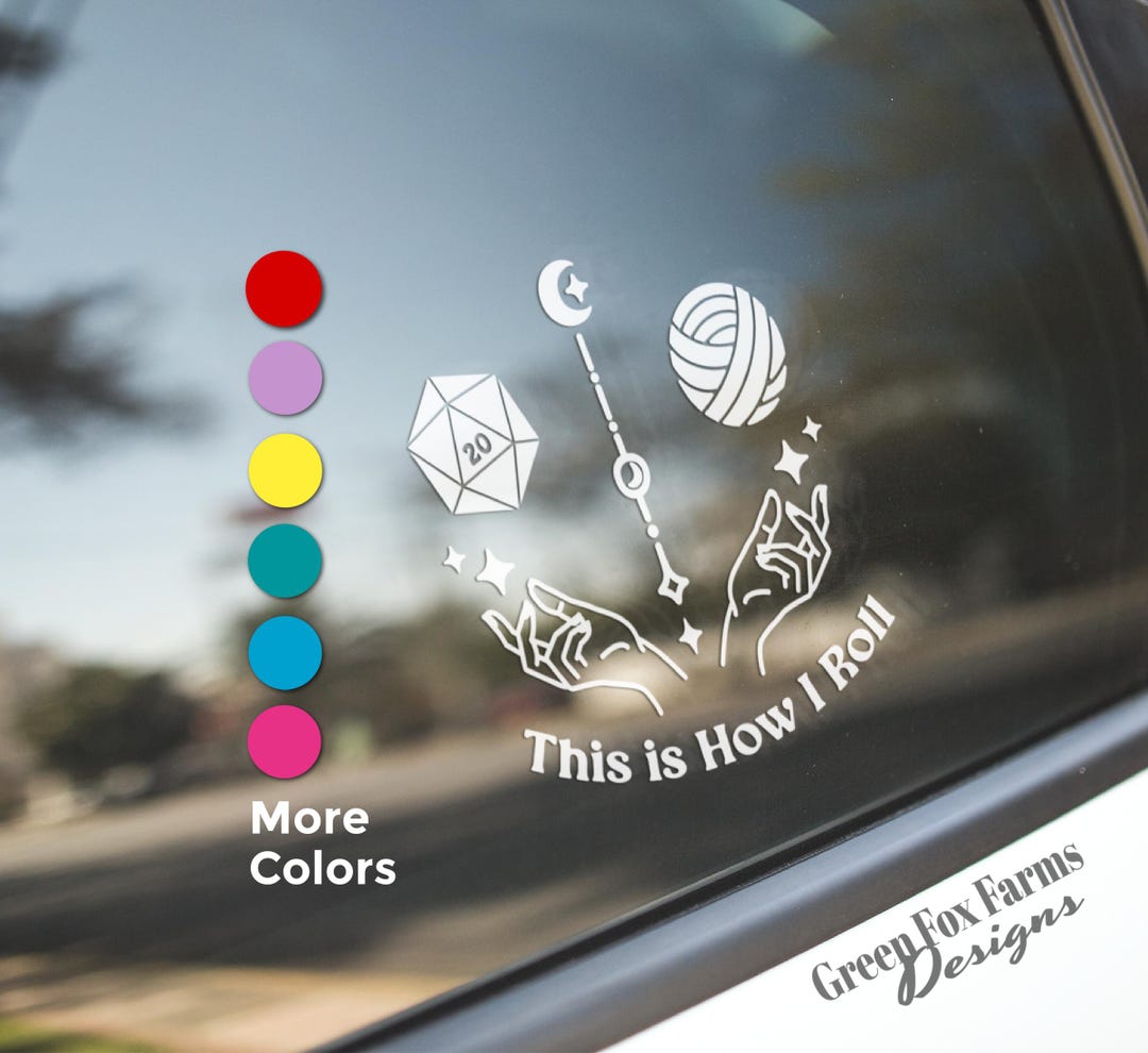 Yarn Dice Lover Car Decal, This is How I Roll Funny RPG Bumper Sticker ...