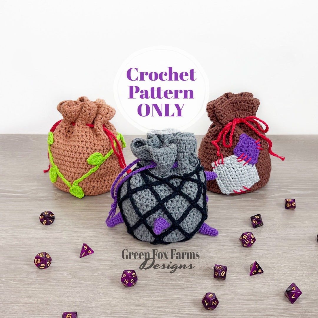 PDF Dnd Dice Bag of Tricks Crochet Pattern, D&D Dice Pouch, TTRPG Geek ...