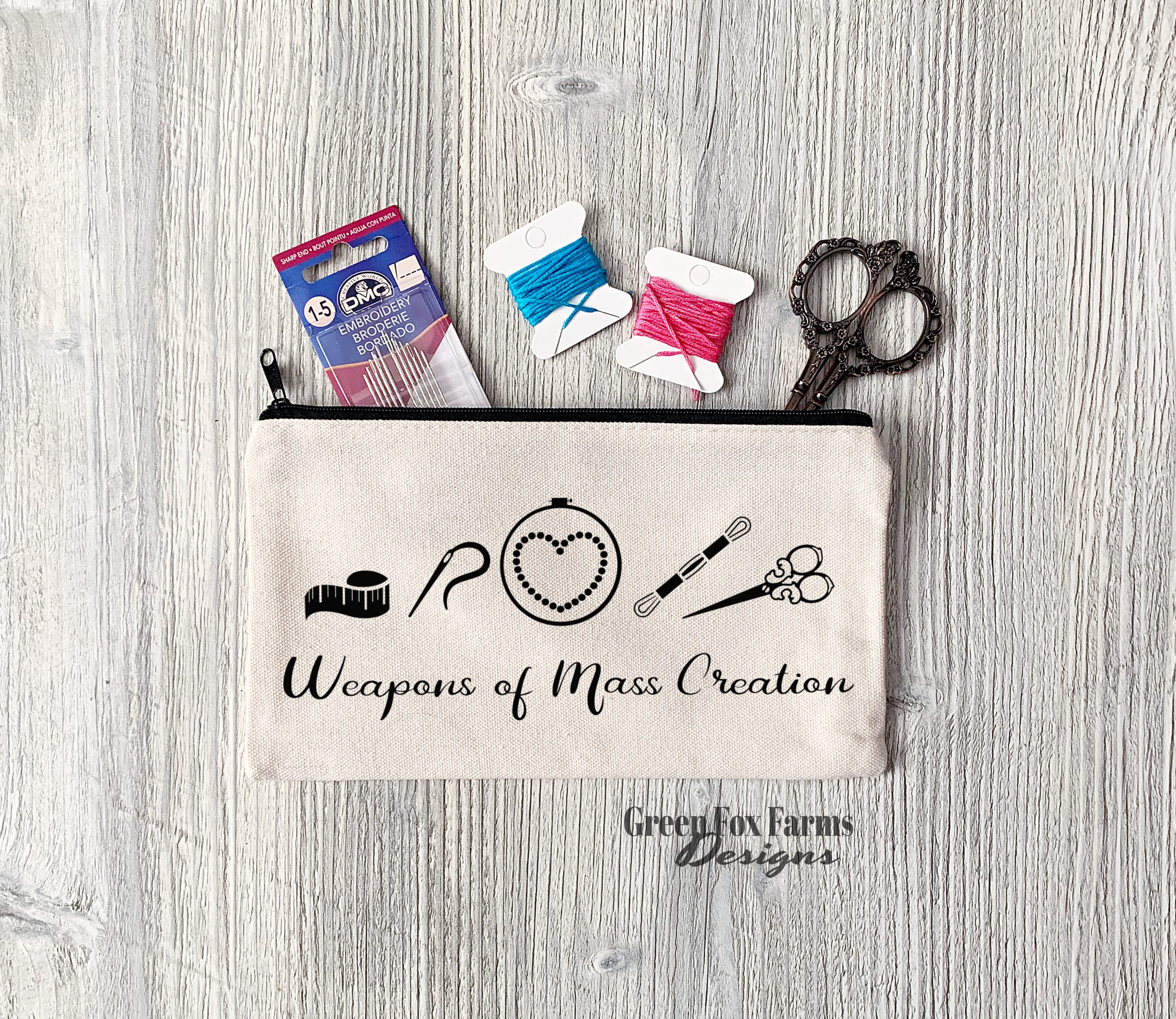 Embroidery Tool Case Notions Pouch Weapons of Mass Creation | Etsy