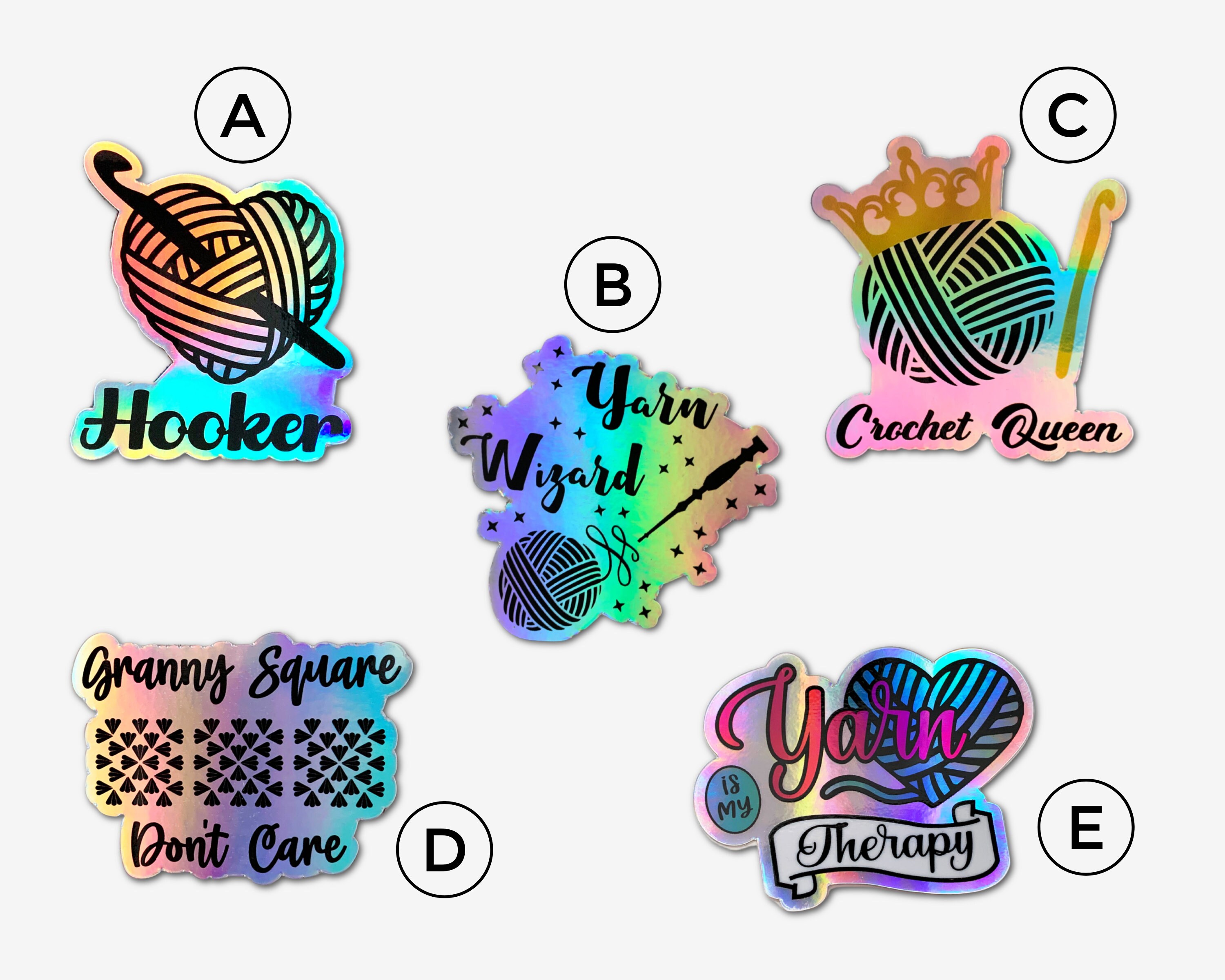 CUSTOM Sticker Set Crocheter Stickers Knitter Gift Decals - Etsy