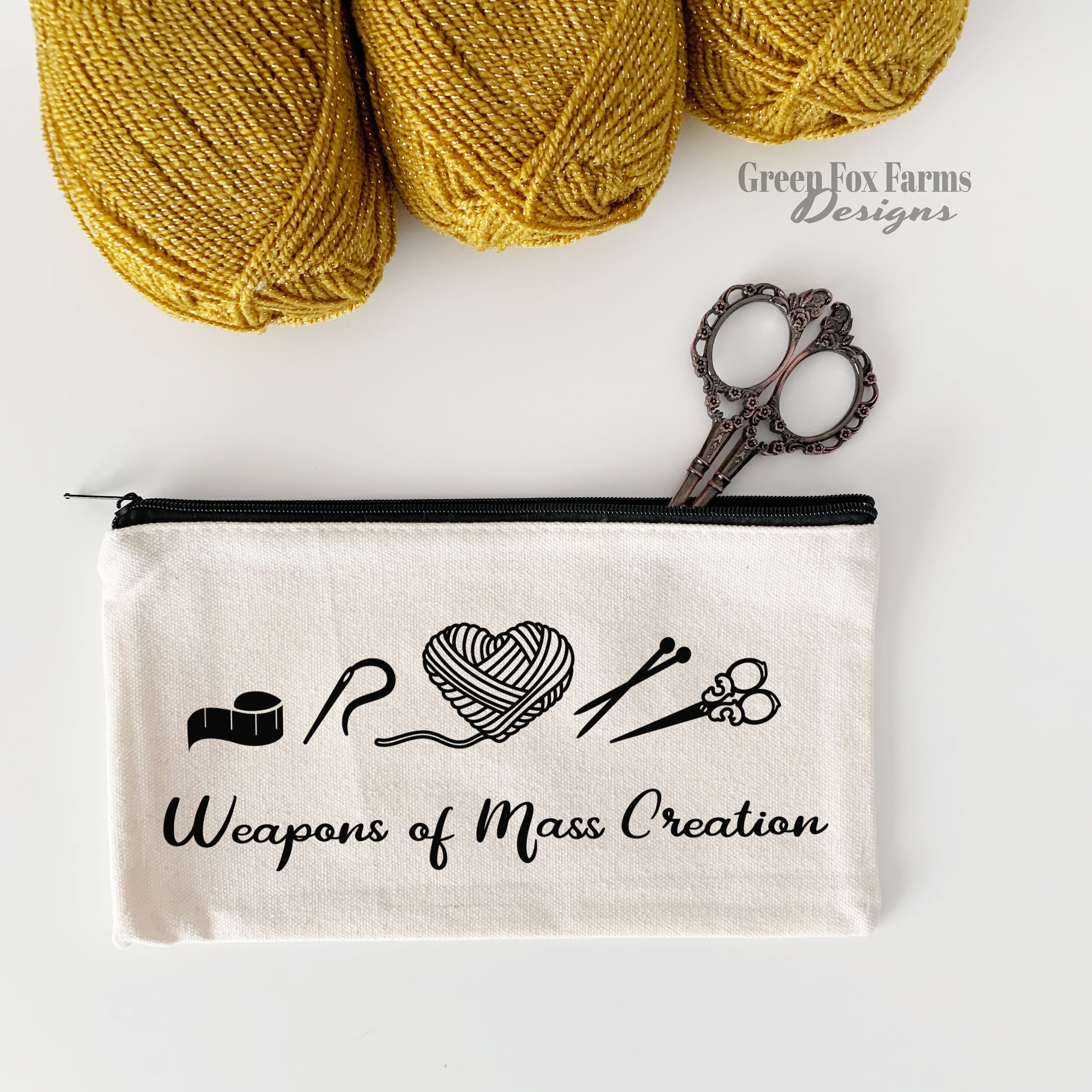 Embroidery Tool Case Notions Pouch Weapons of Mass Creation | Etsy