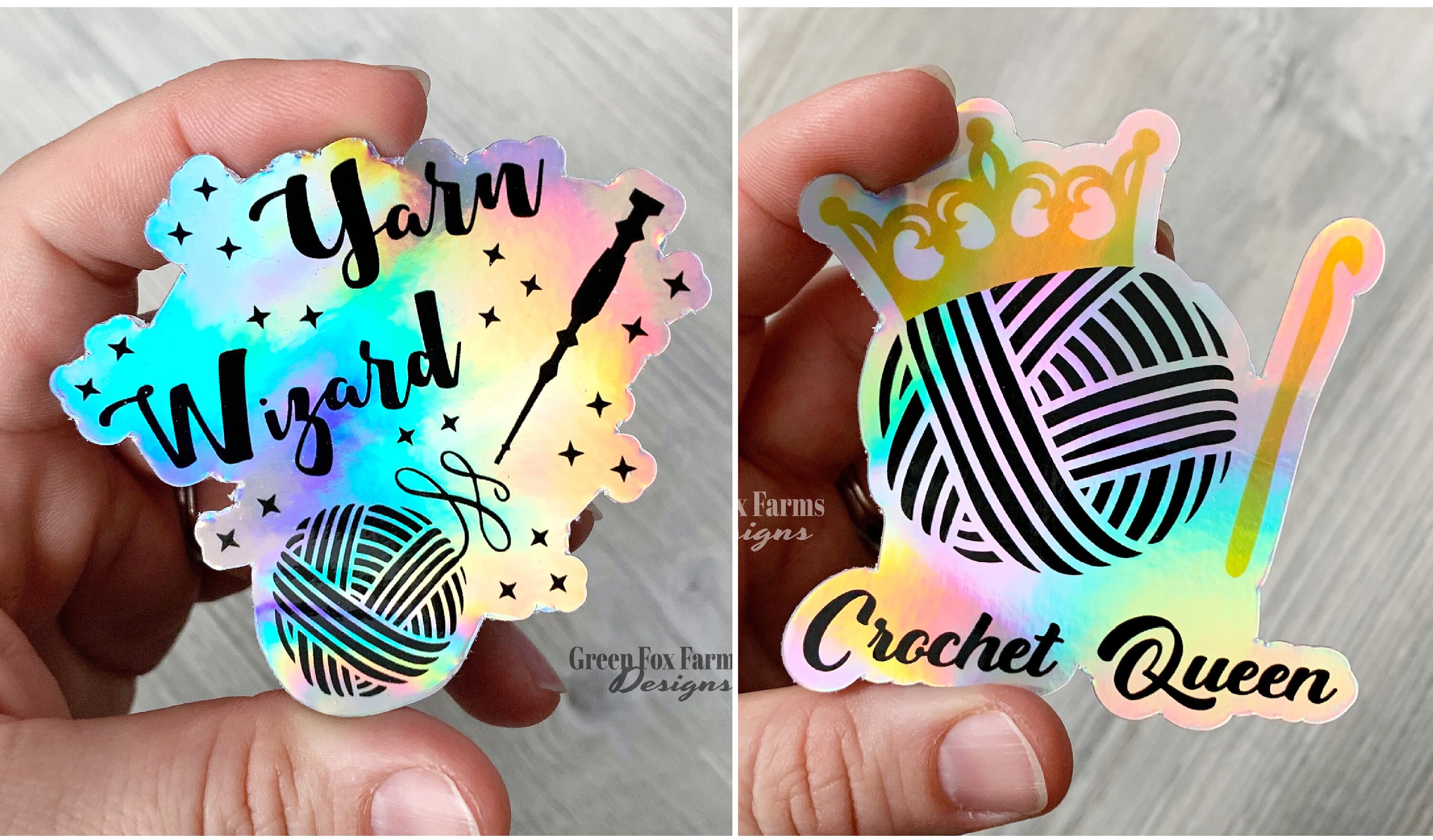 CUSTOM Sticker Set Crocheter Stickers Knitter Gift Decals | Etsy