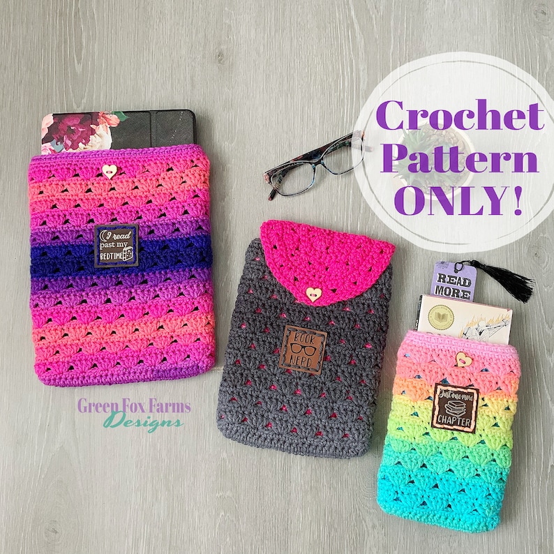 Crochet Ipad Sleeve or Book Cover Pattern Digital Download | Etsy