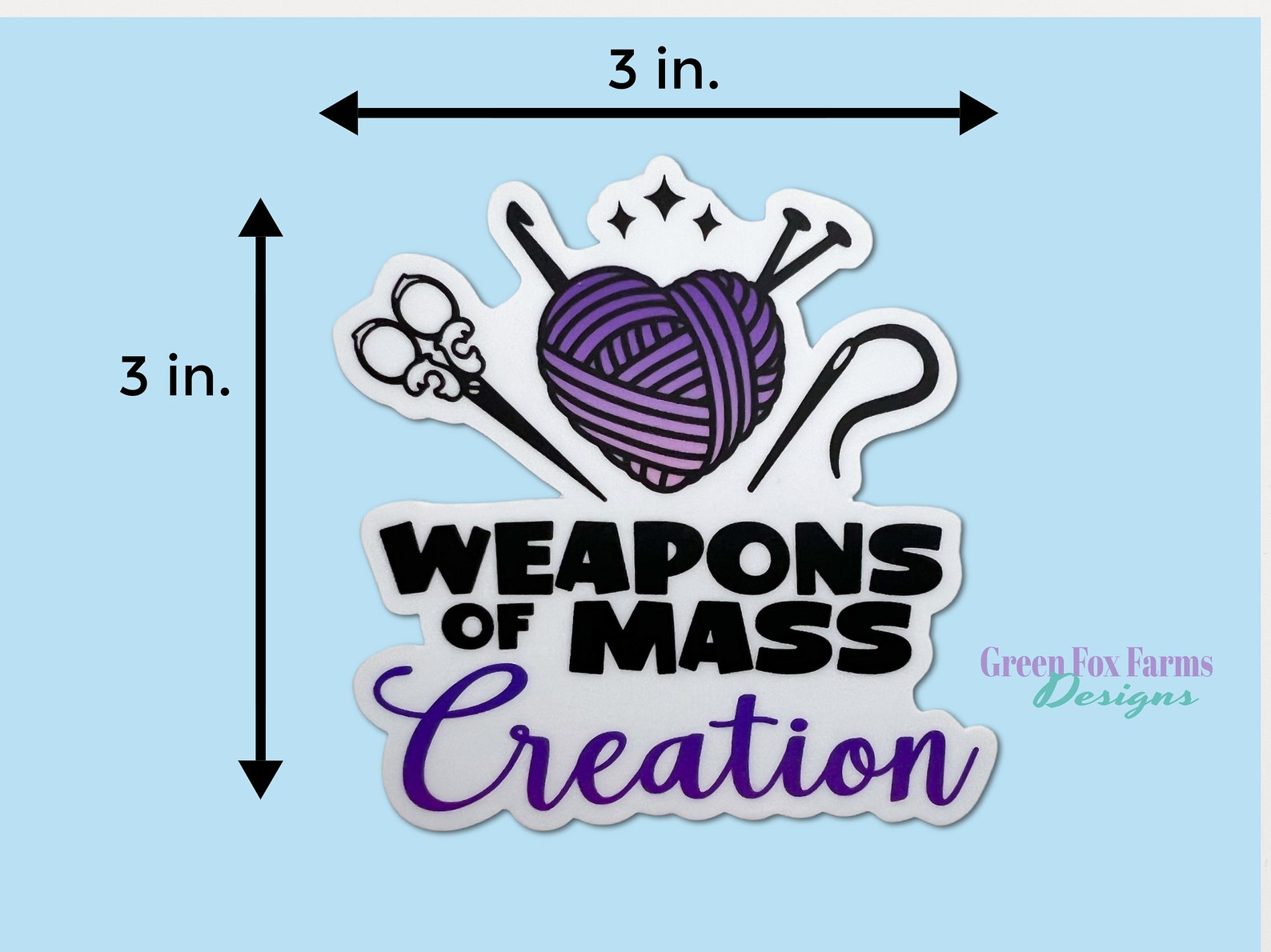 Weapons of Mass Creation Vinyl Decal Aesthetic Crocheter | Etsy