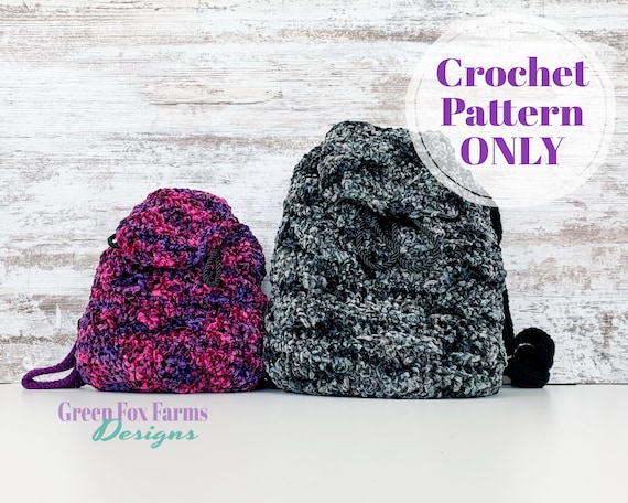 Crochet Backpack Pattern Easy Crochet Pattern With Mini and - Etsy