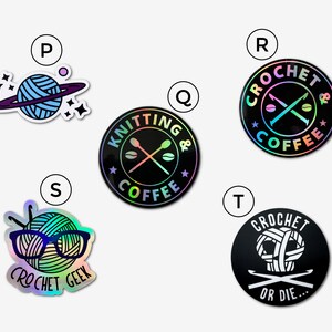 CUSTOM Sticker Set, Yarn Lover Gift, Holographic Decal, Aesthetic ...