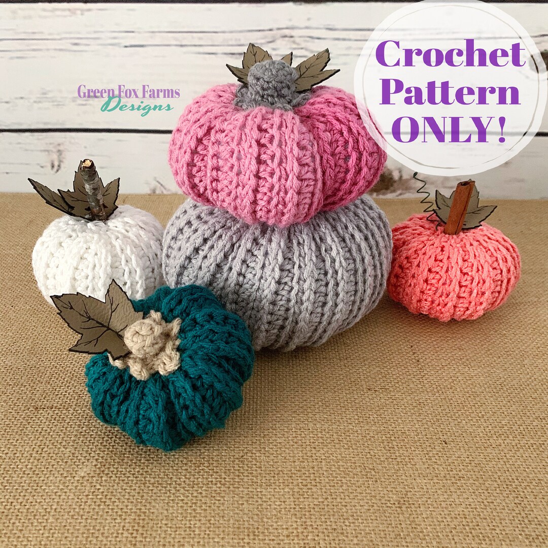 Farmhouse Pumpkins Crochet Pattern, Boho Pumpkin Decor, Crochet Home ...