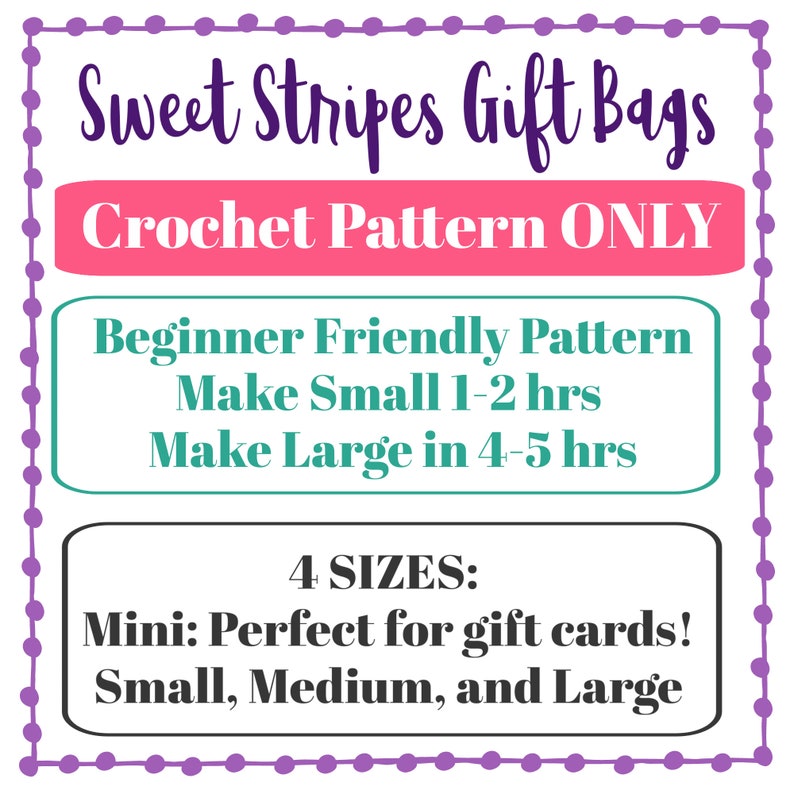 Drawstring Gift Bag Crochet Pattern Crochet Santa Sack Gift - Etsy