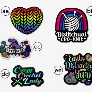 PERSONALIZED Yarn Sticker Bundle for Yarn Lover Gift & Crochet or ...