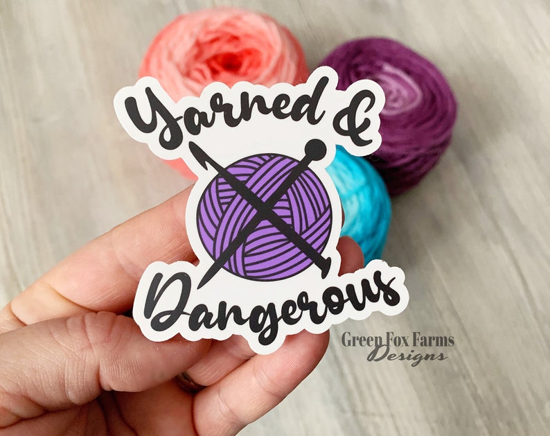 CUSTOM Sticker Set Yarn Lover Gift Holographic Decal | Etsy