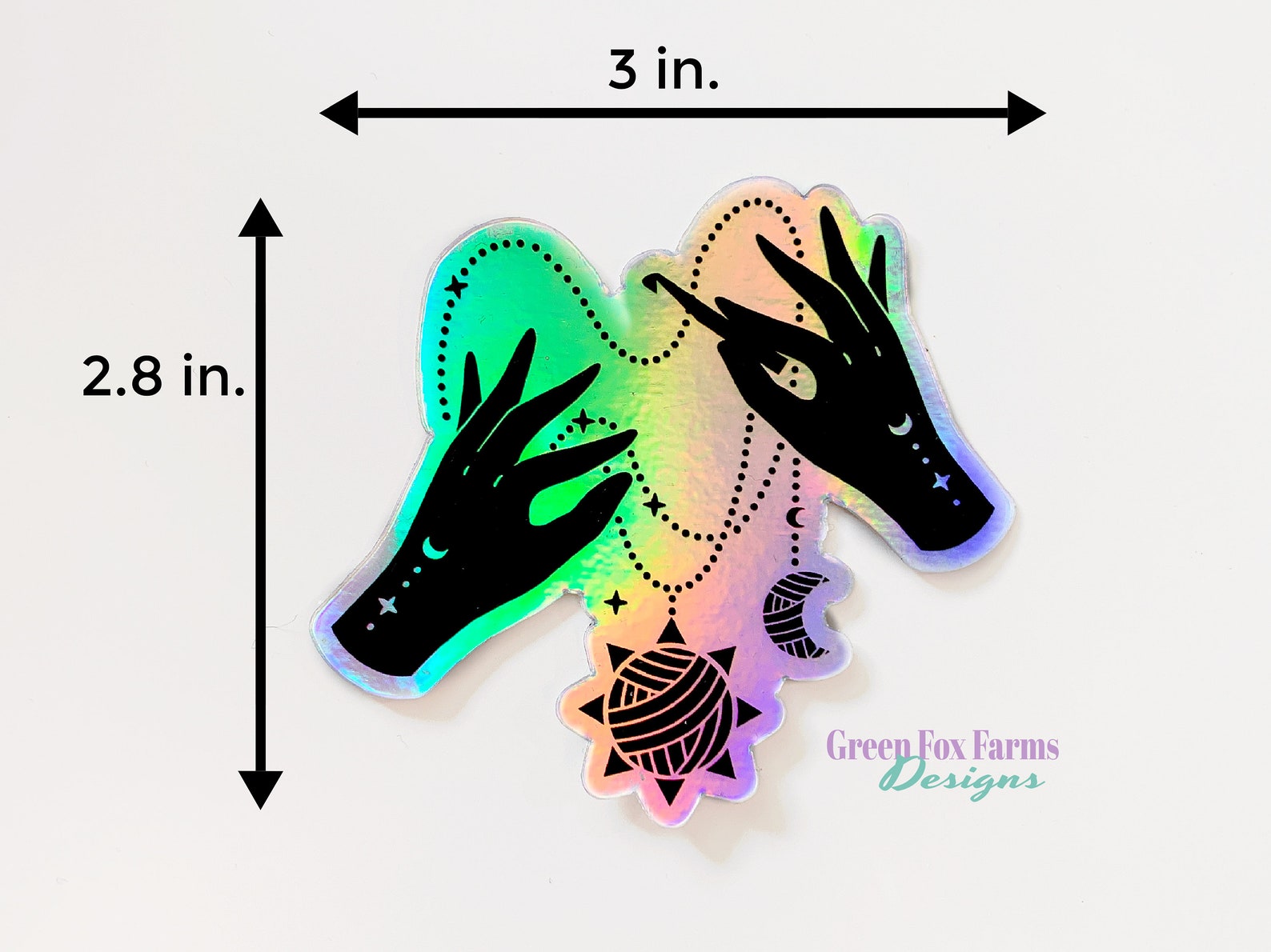 Crochet Magic Decal Holographic Sticker Laptop Decal | Etsy