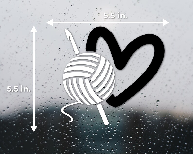 Yarn Love Car Decal Crochet Sticker Custom Yarn Decal Funny | Etsy
