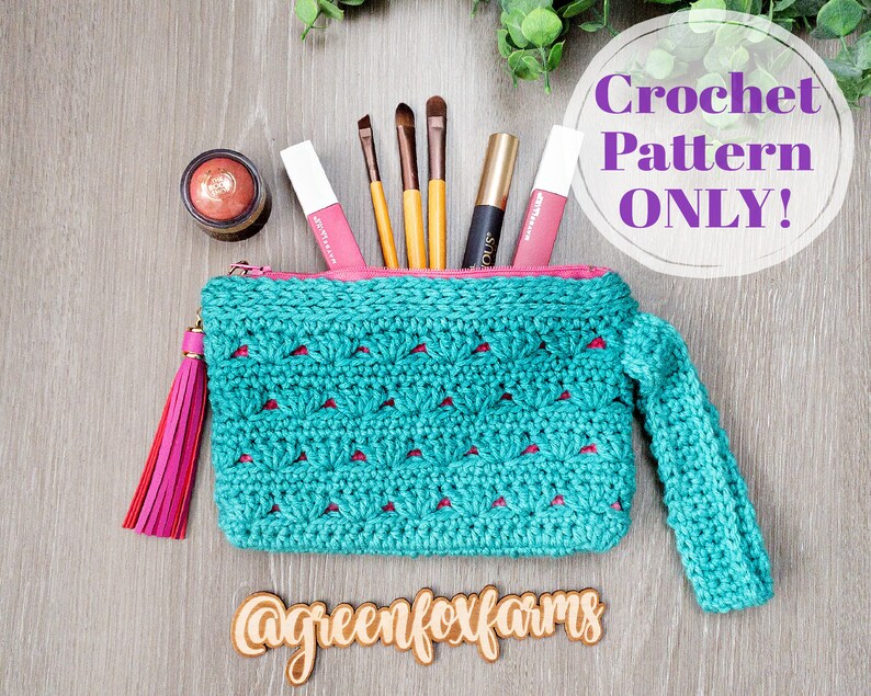 Zipper Pouch Crochet Pattern 4 Sizes Zippered Crochet Bag - Etsy