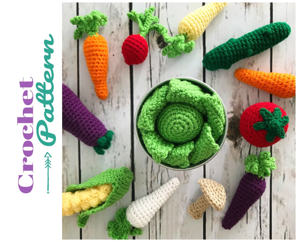Amigurumi Pattern Crochet Vegetables Crochet Toy Pattern | Etsy