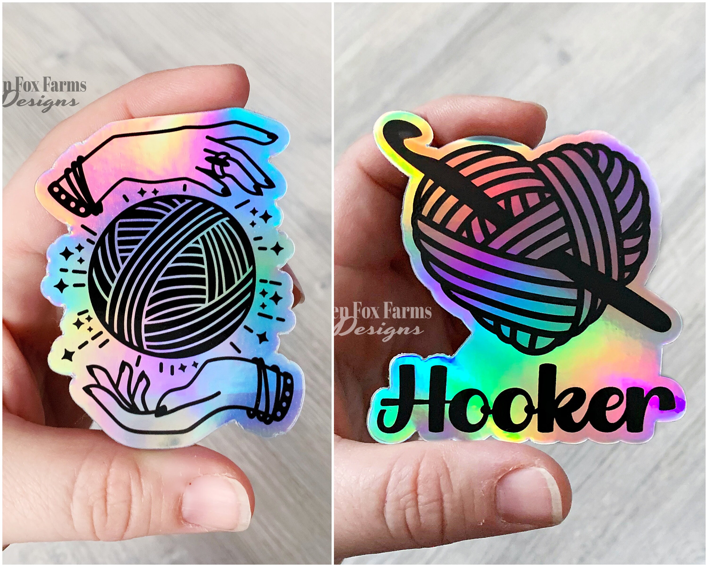 CUSTOM Sticker Set Crocheter Stickers Knitter Gift Decals | Etsy