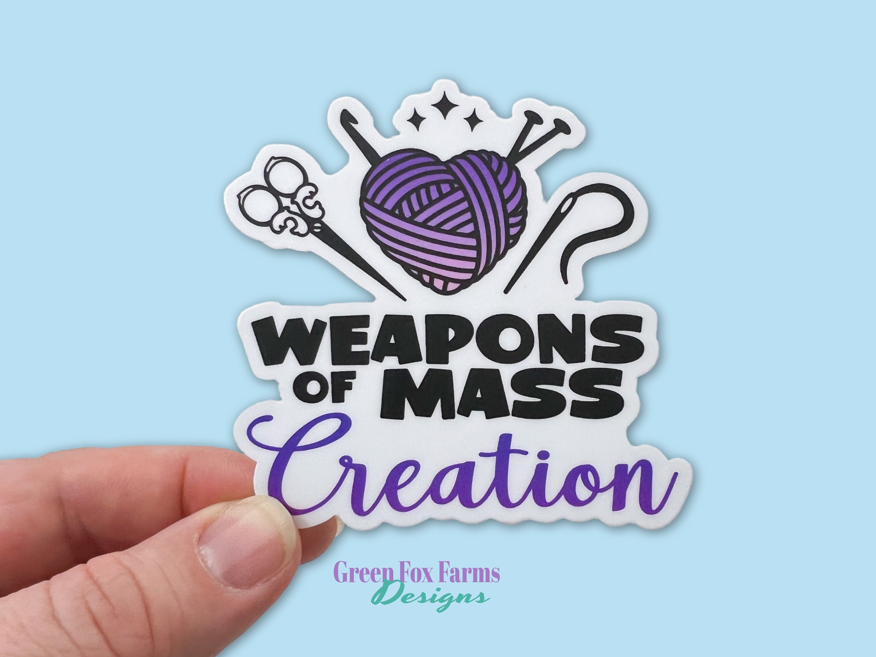 Weapons of Mass Creation Vinyl Decal Aesthetic Crocheter - Etsy