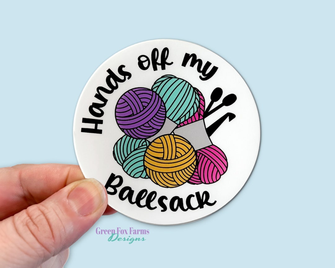 Hands off My Ballsack Sticker Funny Laptop Sticker for - Etsy