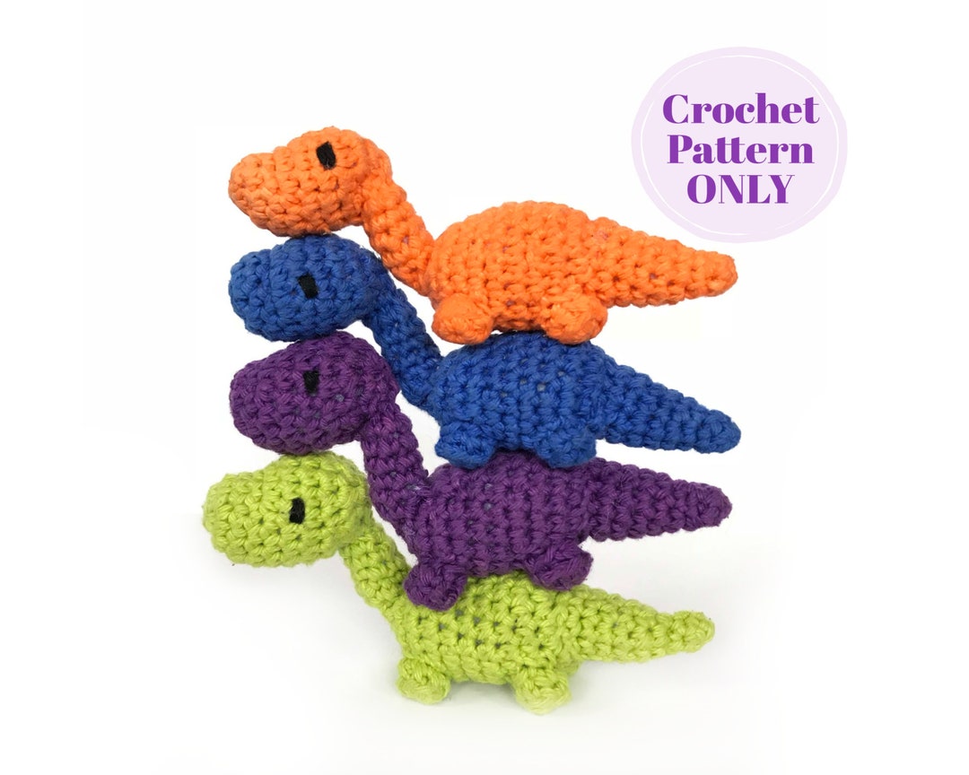 Tiny Dino Crochet Pattern, Dinosaur Amigurumi Pattern PDF, Beginner ...