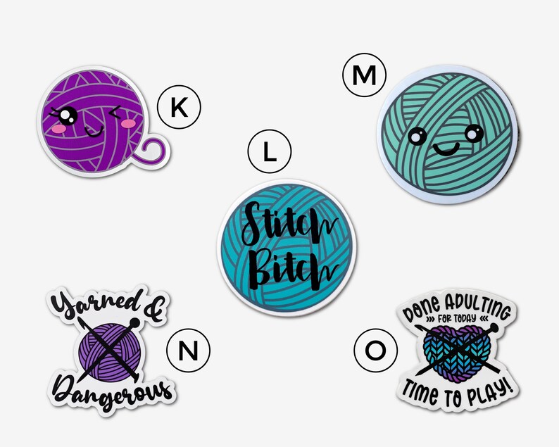 PERSONALIZED Yarn Sticker Bundle for Yarn Lover Gift & Crochet - Etsy